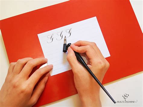 Caligraf A Copperplate C Mo Escribir La Letra G Aracelyasmine Repujado En Aluminio Y