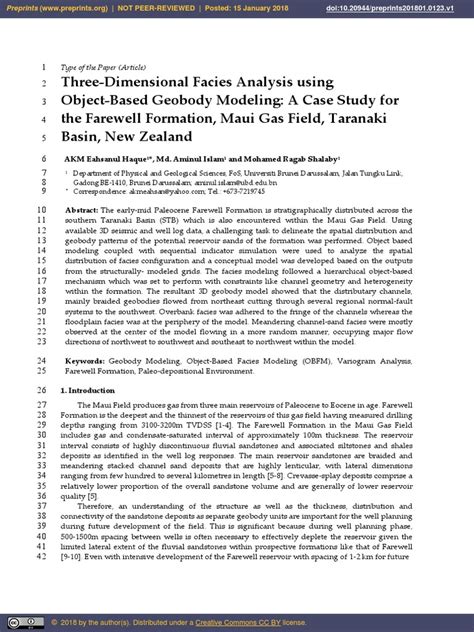 Facies Modelling Pdf Sedimentology Geology