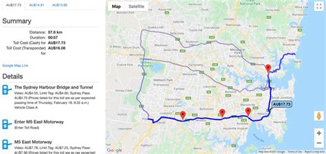 Free Australia Toll Calculator Tollsmart
