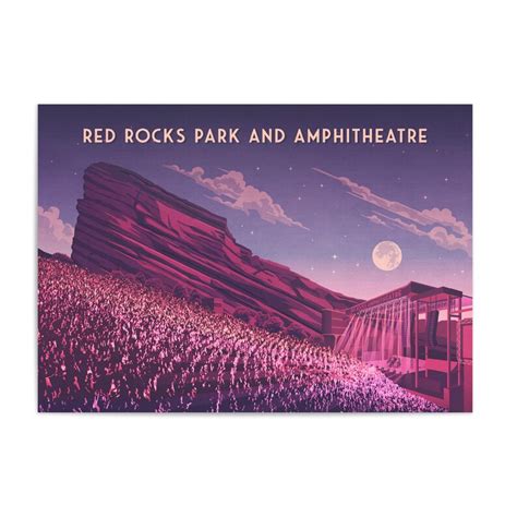 Red Rocks Colorado Poster Red Rocks Park And Amphitheatre Colorado