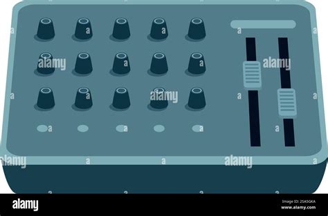 Modern Audio Mixing Console Featuring Knobs And Faders For Adjusting