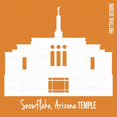 Snowflake Arizona Temple Silhouette Lds Church Of Jesus Christ Clip Art