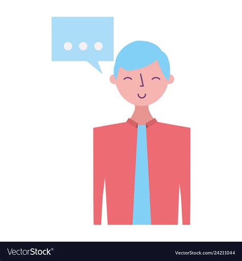 Man Speech Bubble Royalty Free Vector Image VectorStock
