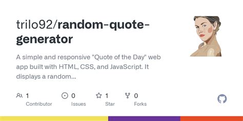 Github Trilo92random Quote Generator A Simple And Responsive Quote