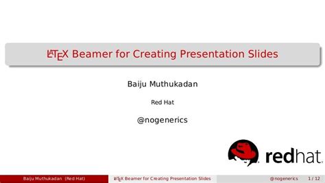 latex beamer for creating presentation slides