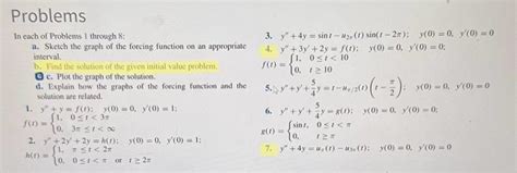 Solved In Each Of Problems 1 Through 8 A Sketch The Graph