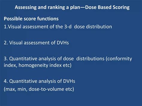 Dose Volume Histogram Ppt