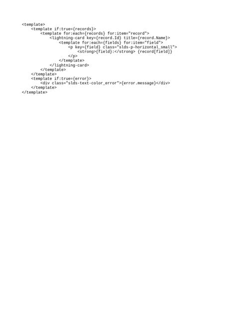 Lwc Component Html File Pdf