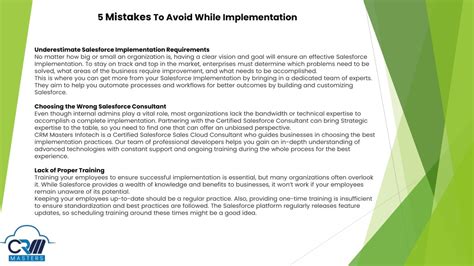 ppt how to avoid mistakes while implementing salesforce sales cloud