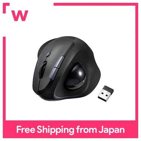 Sanwa Direct Trackball Ergonomic Mouse Quiet Wireless Bluetooth 2 4ghz [with Back Forward