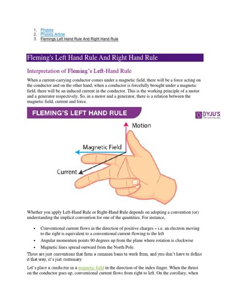Fleming Left Hand Rule Download Free Pdf Magnetic Field