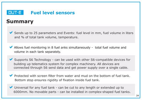 Fuel Level Sensors How To Measure Fuel Volume In The Tank Technoton