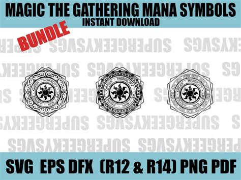 Mtg Svg Magic The Gathering Cricut Bundle Mtg Mana Magic The Gathering