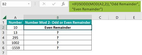 Isodd Excel Function Formula Examples How To Use