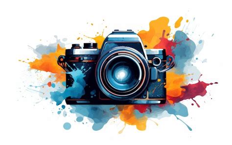 premium photo camera capturing cityscape