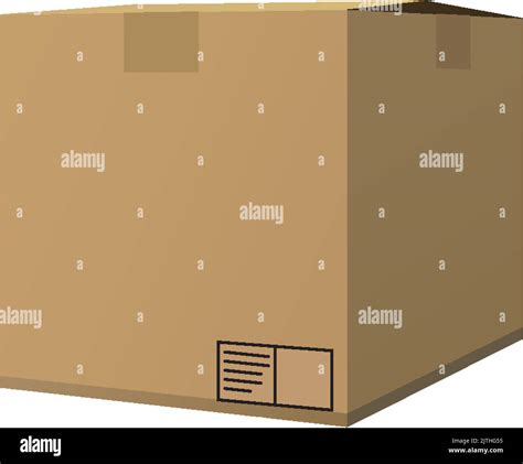3d Cardboard Box Isolated Illustration Stock Vector Image And Art Alamy
