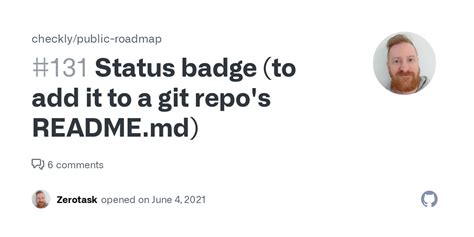 Status Badge To Add It To A Git Repo S README Md Issue Checkly Public Roadmap GitHub