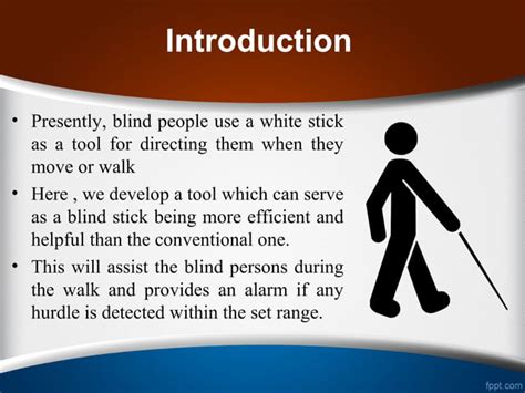 Sensor Assisted Smart White Cane For Blind Man Using Arduino Uno Ppt Wearable Technology