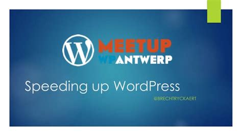 speeding up wordpress ppt