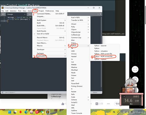 Sublime Text 关于使用input函数后怎么继续运行sublime输入后怎么执行 Csdn博客