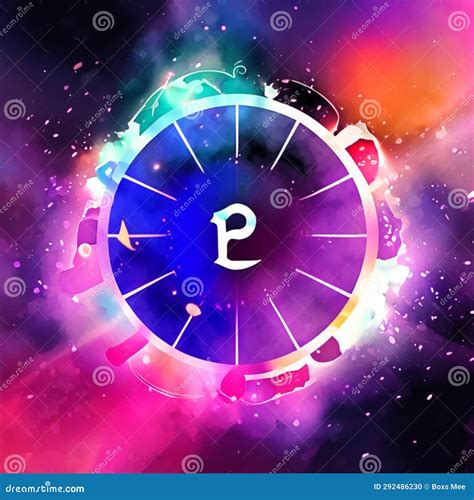 Circle Clock Icon On Colorful Background Vector Illustration For Your Design Generative Ai