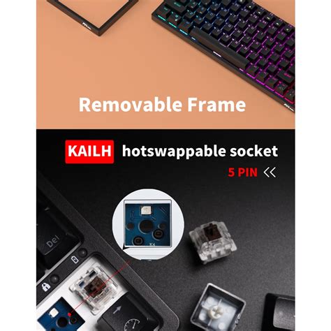 Royal Kludge RK84 Tri Mode Hotswappable RGB Backlit Bluetooth 2 4G 84Key 80 Keyboard Mechanical