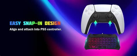 Timovo Multi Color Rgb Backlight Keyboard For Ps5 Controller Wireless Bluetooth