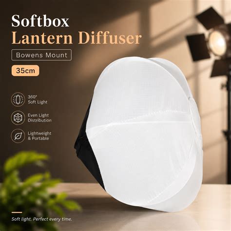 Taffstudio Softbox Lentera Lantern Diffuser Bowens Mount 35cm Exs 35