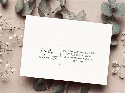 Envelope Custom Addressing Calligraphy Service White A7 Euroflap