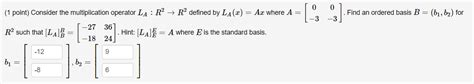 solved 1 point consider the multiplication operator