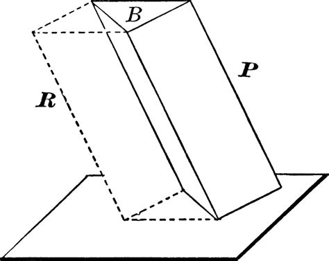 Volume Of Triangular Prism Vintage Illustration 13592213 Vector Art