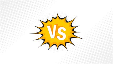 개념 Vs 대 싸움 하프 톤 번개와 복고풍 배경 만화 스타일 디자인 현대 플랫 스타일 벡터 일러스트레이션 개념에 대한 스톡 벡터