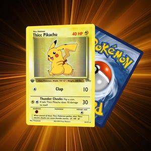 Custom Made Thicc Pikachu Card Etsy