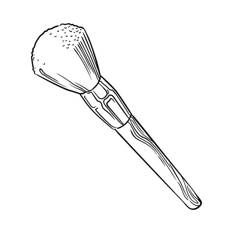 Premium Vector Makeup Brush Isolated Hand Drawn Vector Illustration