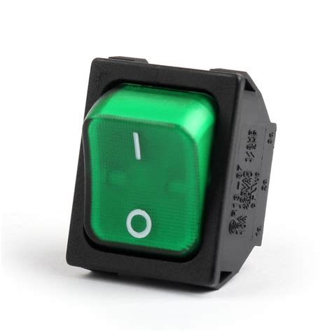 Sci 250vac 10a 4 Pin On Off Rocker Switch Green R13 87b 5n