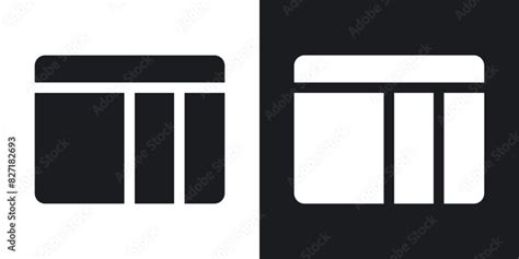Vetor De Table Layout Icon Set Web Excel Data Table Vector Icon In Spreadsheet Chart Sign Do