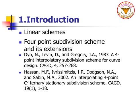 Ppt A G 2 And Shape Preserving Subdivision Scheme For Curve