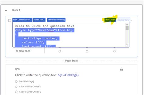 adding hover over for matrix table choice response xm community