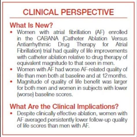 Debbe Mccall On Linkedin Effects Of Ablation Versus Drug Therapy On Quality Of Life By Sex In