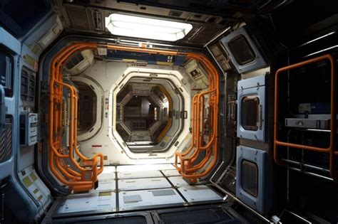 Premium Ai Image Interior View Of A Space Station Module