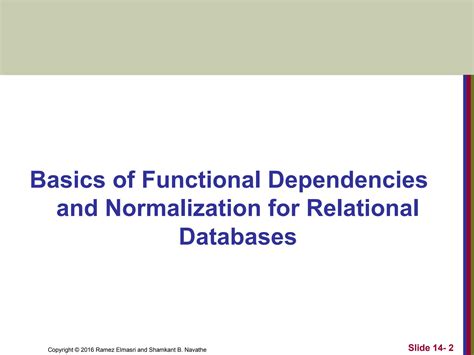 SOLUTION Basics Of Functional Dependencies And Normalization For Relational Databases Studypool