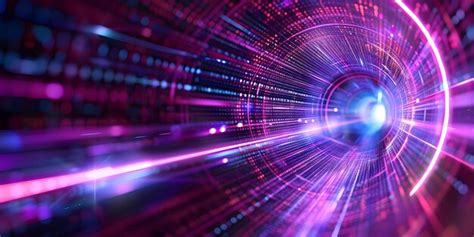Cuttingedge Ai Using Quantum Computing In A Digital Data Tunnel Concept Quantum Technology