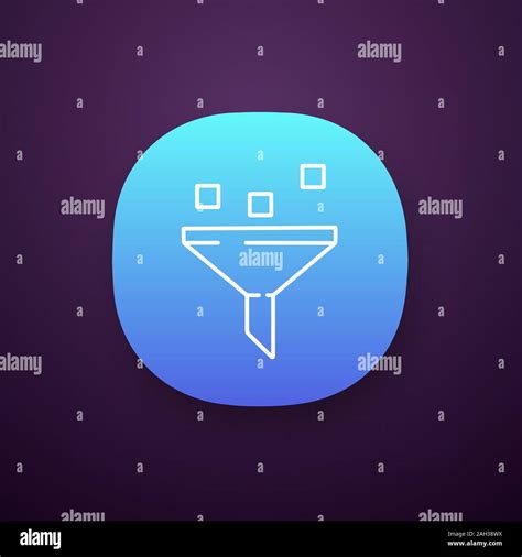 Data Filtering System App Icon Machine Learning Process Data Mining Funnel Statistics