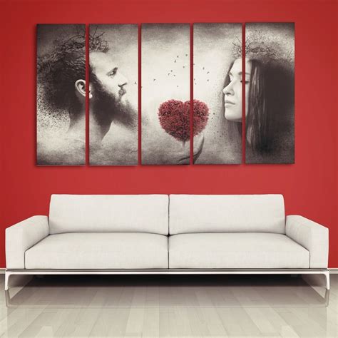 Painted Grey Base Beautiful Multiple Frame Wall Painting For Decoration Size X Inch At