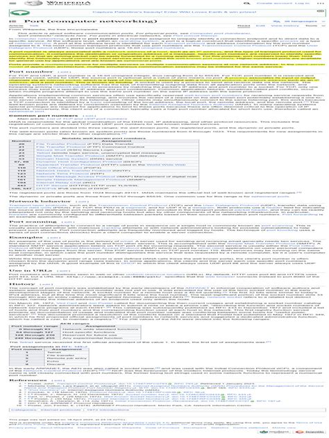 01 Port Computer Networking Wikipedia Pdf Port Computer