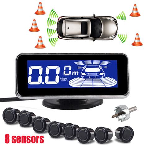 Front And Rear Sensors LCD Display Buzzer Radar Alarm Car Reverse