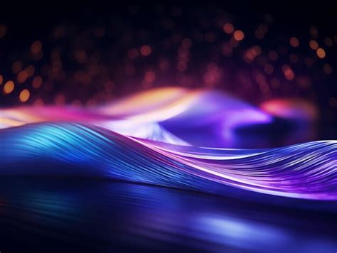 Premium Photo An Abstract Image Of A Wave With Lights In The Background