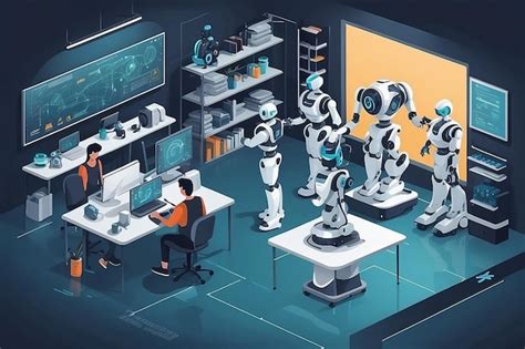 Premium Photo Depict A Robotics Lab With Babes Developing AI Algorithms For Autonomous Robots