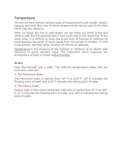 Assignment Temperature Pdf Fahrenheit Celsius