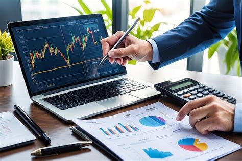 Premium Photo Businessman Analyzing Financial Graph And Stock Market Report